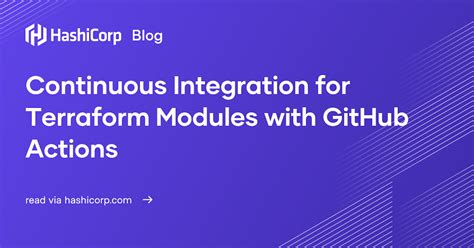 Continuous Integration For Terraform Modules With Github Actions