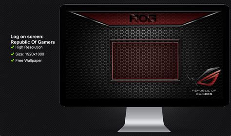 Republic Of Gamers Rog Log On Screen
