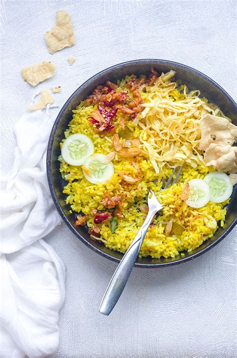 Nasi Kuning Side Dishes Easy Cooking With Coconut Milk Nasi Kuning