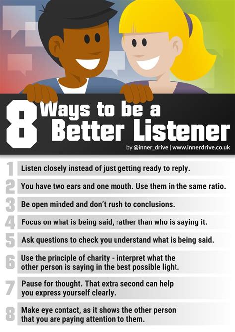 8 Ways To Be A Better Listener Good Listening Skills Good Listener Personal Development Skills
