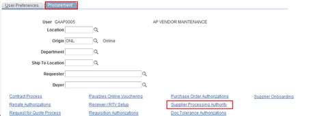 Peoplesoft Fscm Authorization Error While Adding Suppliers