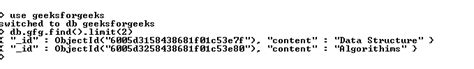 MongoDB Limit Method GeeksforGeeks