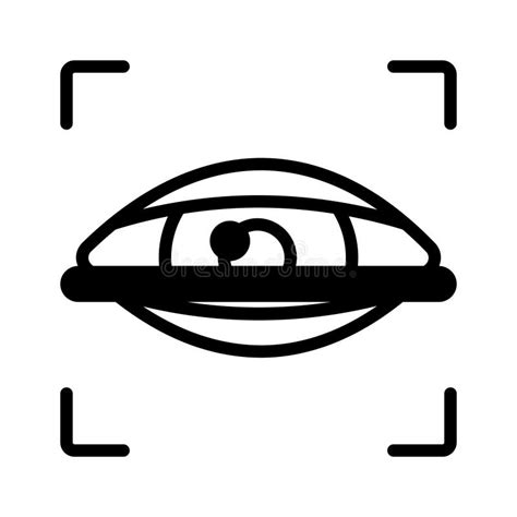 iris recognition vector design in editale style stock vector