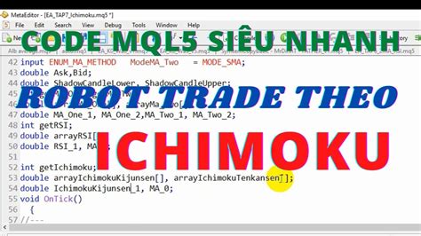 tập 7 code mql5 robot forex cho mt5 giao dịch theo ichimoku học lập
