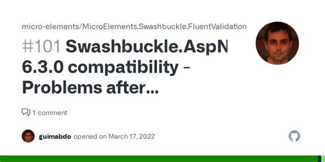 swashbuckle aspnetcore 6 3 0 compatibility problems after upgrading