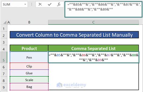 How To Convert A Column Into A Comma Separated List With Single Quotes