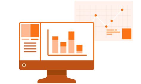 Bar Chart Display On Computer Monitor Business Reports And