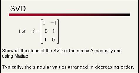 solved let a ⎣⎡101−110⎦⎤ show all the steps of the svd of