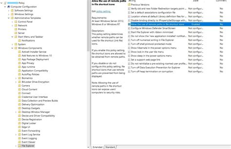 allowing the use of remote paths in file shortcut icons can expose