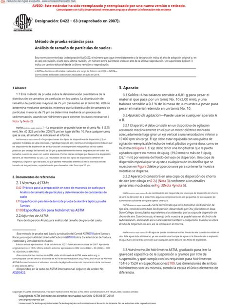 Astm D422 63 2007 E2 Standard Test Method For Particle Size