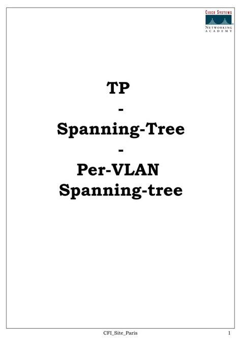 PPT TP Spanning Tree Per VLAN Spanning Tree PowerPoint Presentation ID