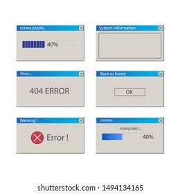 Operational Message Classic Operating System User Stock Vector Royalty Free 1494134165