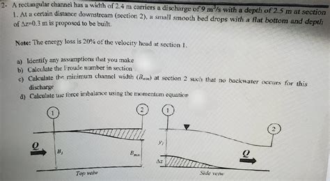 Solved A Rectangular Channel Has A Width Of M Carriers A Chegg