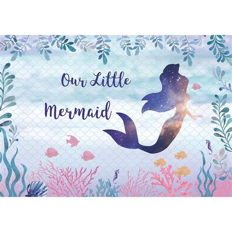 Allenjoy 7x5ft Under The Sea Little Mermaid Theme Backdrop Princess