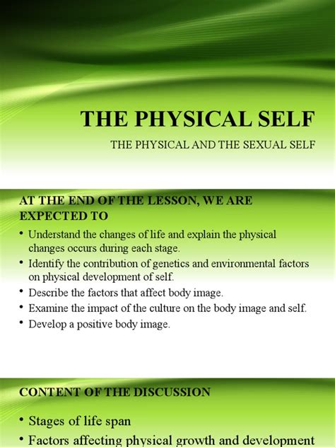 The Physical Self 1 Download Free Pdf Adolescence Self Esteem