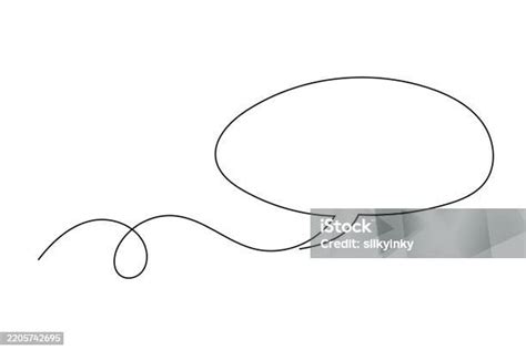 라인 아트 타원형 연설 거품 프레임 낙서 추상 손 그려진 개요 테두리 편집 가능 연속 타원 라운드 스케치 얇은 선 곡선 기호 디자인 단일 객체에 대한 스톡 벡터 아트 및