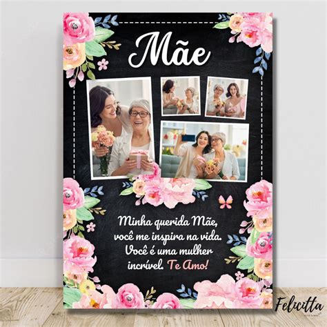 Quadro Porta Retrato Mãe Mamãe Avó Vovó Tia Titia Madrinha Dinda Personalizado Shopee Brasil