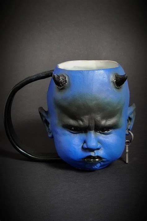 Handcrafted Stoneware Mug Ocean Dio Collectors Devil Mug Devil