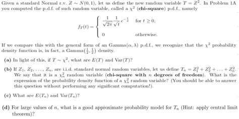 solved given a standard normal r v z ~ n 0 1 let us