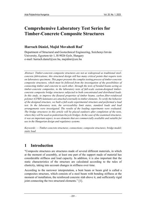 pdf comprehensive laboratory test series for timber concrete
