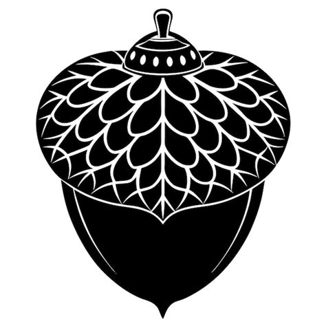 Vector Design Acorn Silhouette For Nature And Autumn Themes Premium Ai Generated Vector