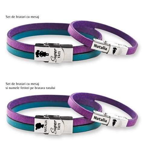 Set De Bratari Tata Fiica Din Piele