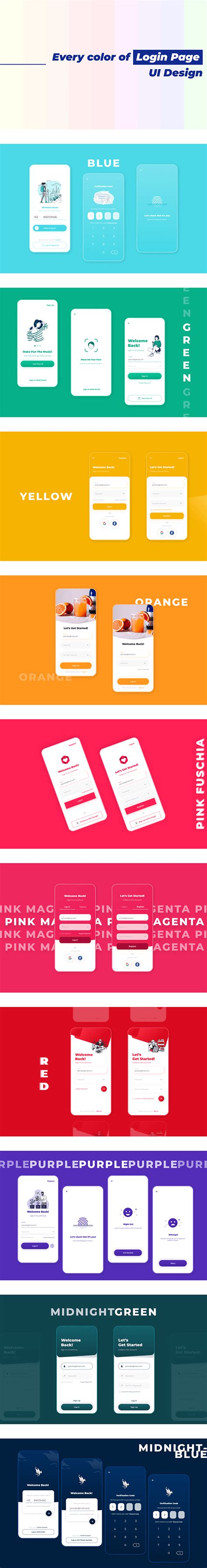 Login Page UI Design Collection For Inspiration Behance