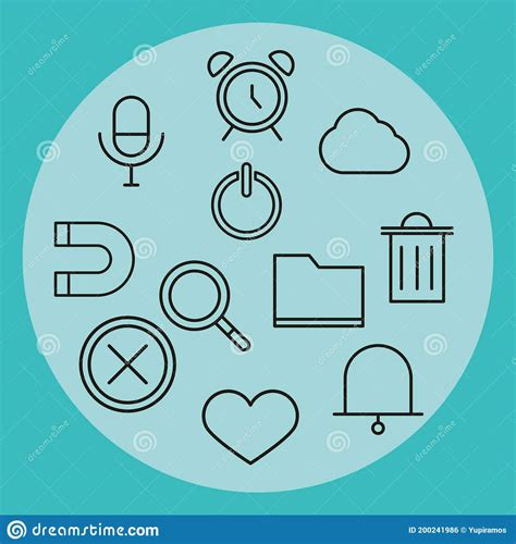 User Interface Web Design And Development Collection Items Linear Style