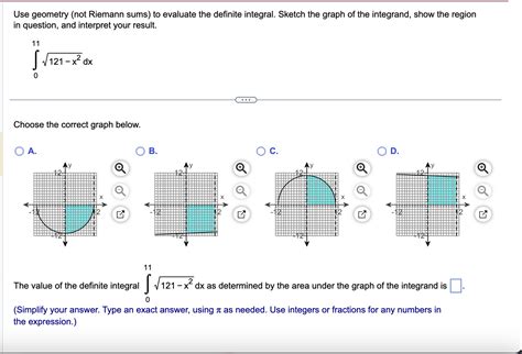 [solved] 12 use geometry not riemann sums to evaluate the