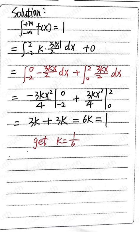 Solved Question Let X Be A Continuous Random Variable With A Density