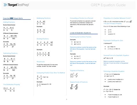 Quant Formula Sheet Qdqdq Essential 8d6® Quant Skills Adding