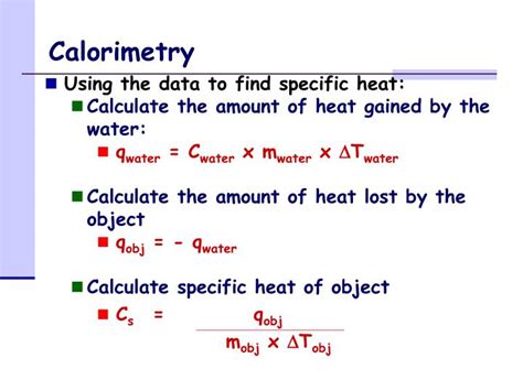 How To Find Specific Heat With Calorimeter At Kenneth Molinaro Blog