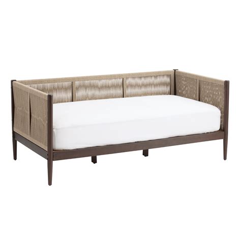 Waylen Heathered Wheat Rope And Pine Wood Daybed Frame World Market