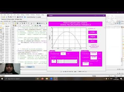 GUI MATLAB Perhitungan Gerak Peluru Gerak Parabola YouTube