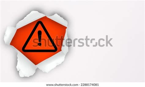 Triangle Caution Warning Sign Inside Punched Stock Illustration Shutterstock