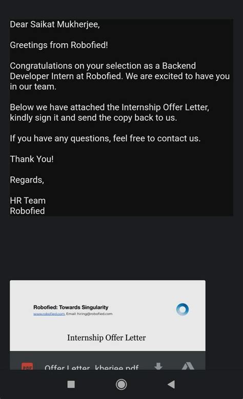 Saikat Mukherjee On Linkedin Robofied Robofiedteam Internship