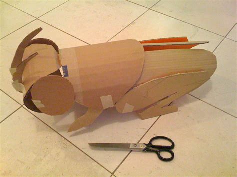 Grasshopper Full Size Prototype Cardboard Sculpture Bug Crafts