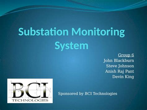 Pptx Substation Monitoring System Dokumentips