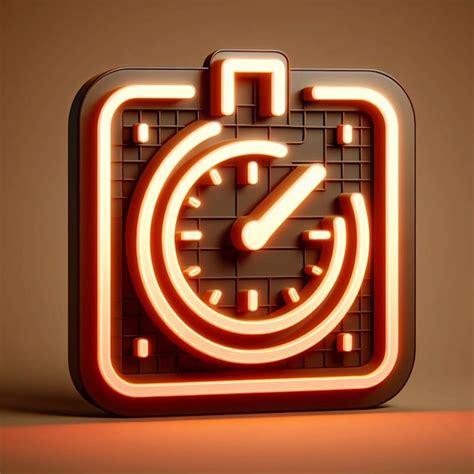 Premium Vector Neon Analog Clock Icon Outline Editable Stroke