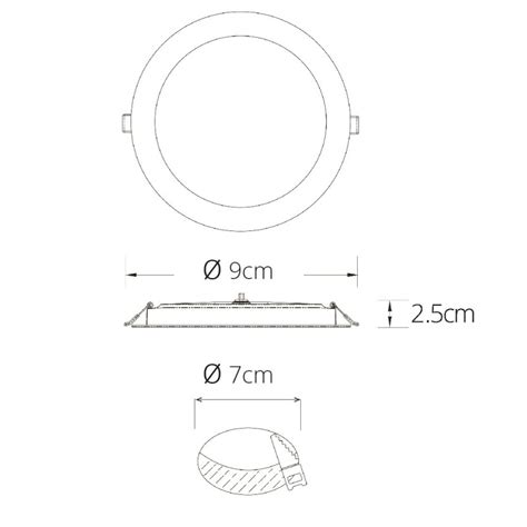 Foco Encastrar Redondo Cm Branco Eletronet Pt