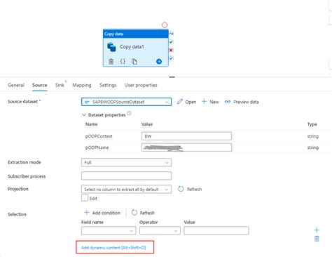 How To Use Dynamic Content As A Filter In Sap Cdc Connector In Azure Data Factory Stack Overflow