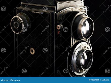 Vintage Twin Reflex Camera Stock Image Image Of Photocamera 45231699