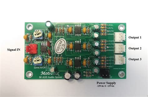 M AS Audio Signal SplItter Low Noise Stereo Input To Output Motronix