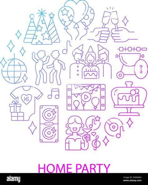 Party Abstract Gradient Linear Concept Layout With Headline Stock Vector Image And Art Alamy