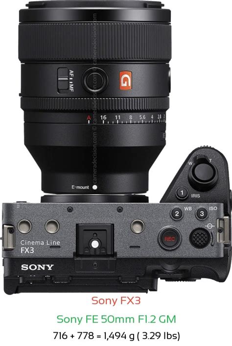 Sony Fx3 Camera And Sony Fe 50mm F1 2 Gm Lens