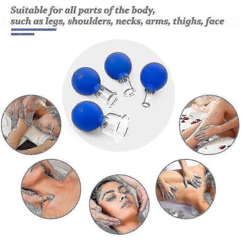 4 Pcs Face Cupping Massager Sets Professional Glass Cupping Set With