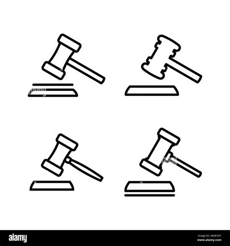 Gavel icon vector. judge gavel icon. auction hammer Stock Vector Image & Art - Alamy