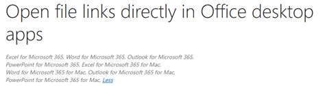 Open Sharepoint Hyperlinks Directly In The Desktop Application