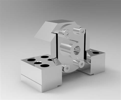 Solid Works 3d Cad Model Of Fixed Bearing Units D1 10 D2 7 7mm B2 52mm