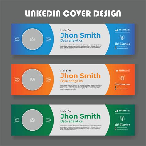 Corporate Linkedin Cover And Banner Design Template Set Background For LinkedIn Header